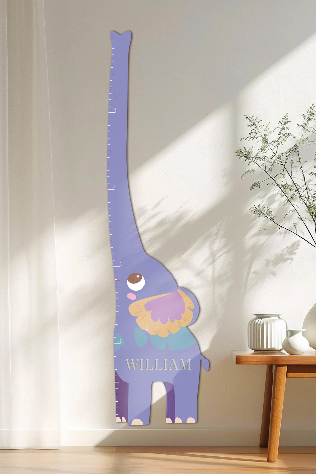 Personalized Wooden Elephant Growth Chart Ruler – Woodemon