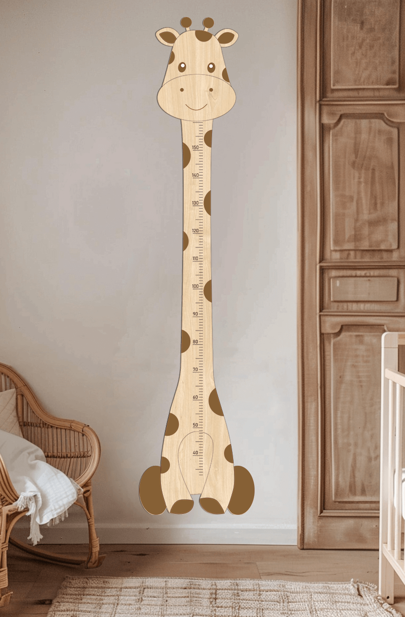 Personalized Wooden Giraffe Growth Chart Height Ruler for Kids – Woodemon