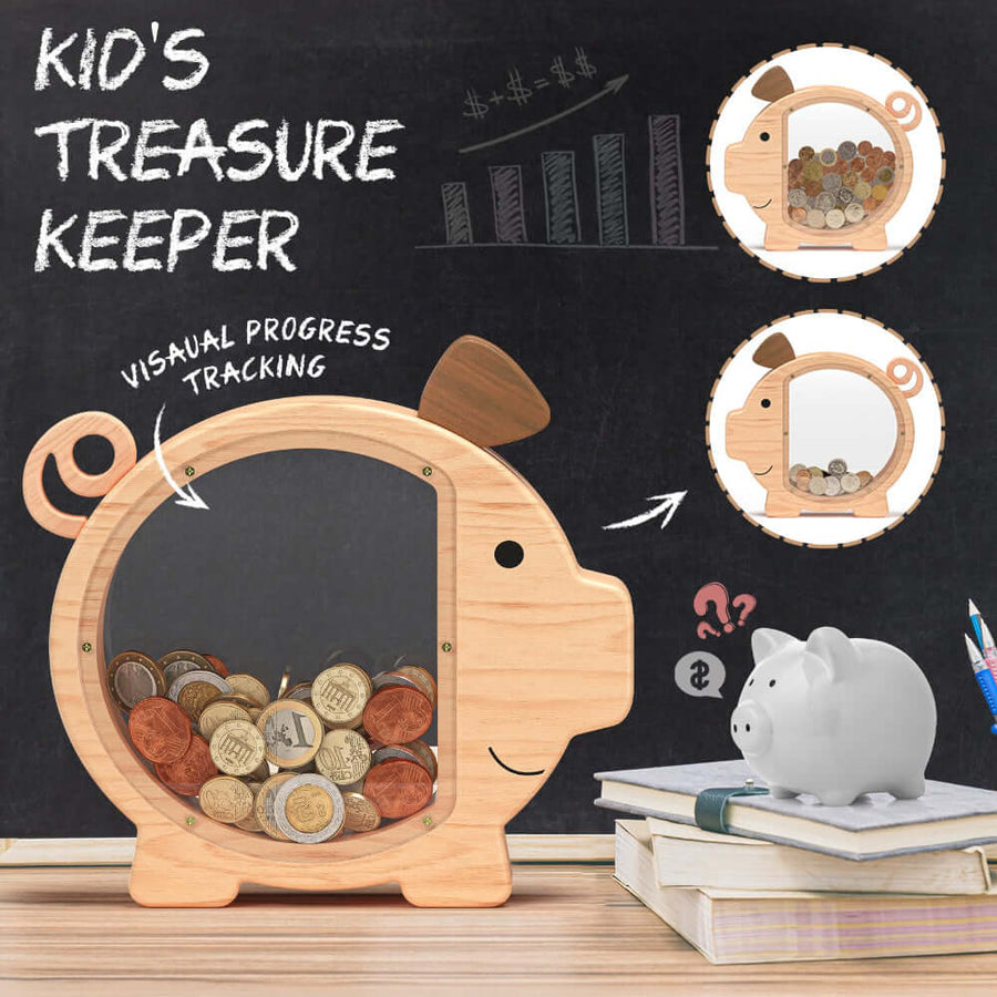Personalized Wooden Piggy Banks for Kids | Custom Coin Banks – Woodemon