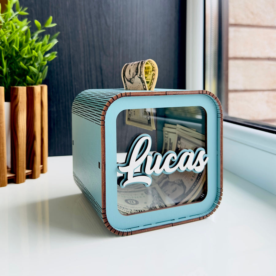 Personalized Wooden Piggy Banks for Kids | Custom Coin Banks – Woodemon