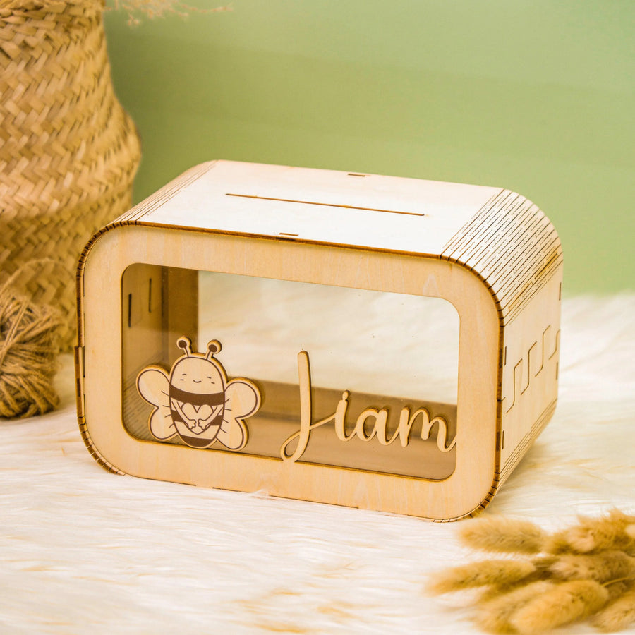 Personalized Wooden Piggy Banks for Kids | Custom Coin Banks – Woodemon