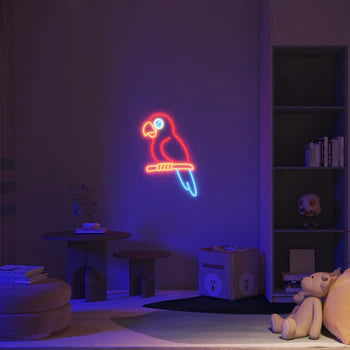 Cute Parrot Neon Sign – Woodemon