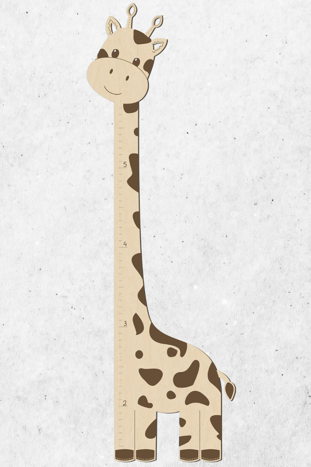 Wooden Giraffe Baby Height Growth Chart Ruler – Woodemon